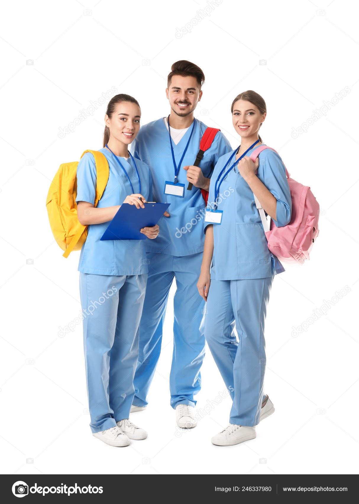 Group Young Medical Students White Background Stock Photo by ©NewAfrica ...