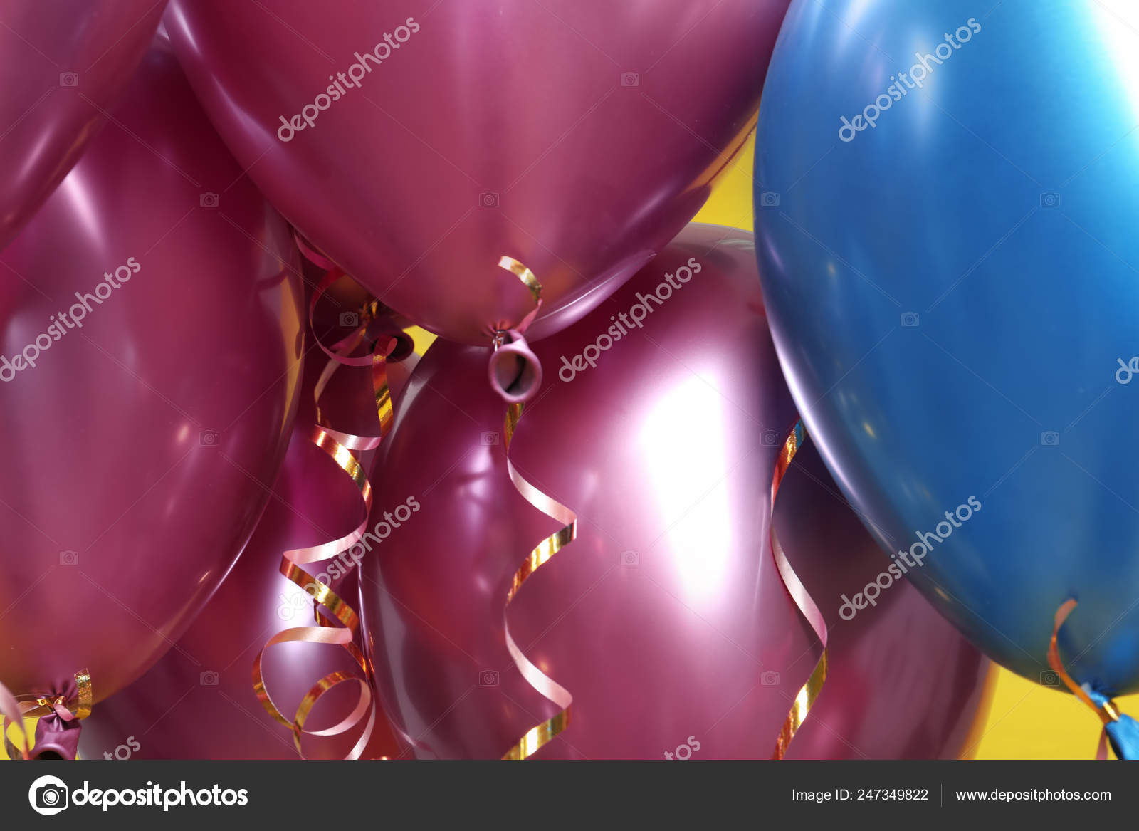 Bunch Bright Balloons Closeup View Party Objects — Stock Photo ...