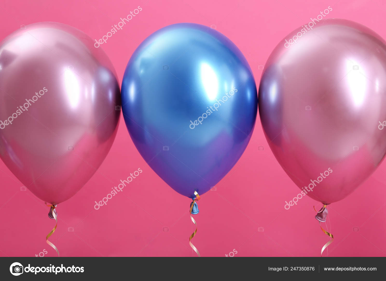Bright Balloons Ribbons Color Background Stock Photo by ©NewAfrica ...
