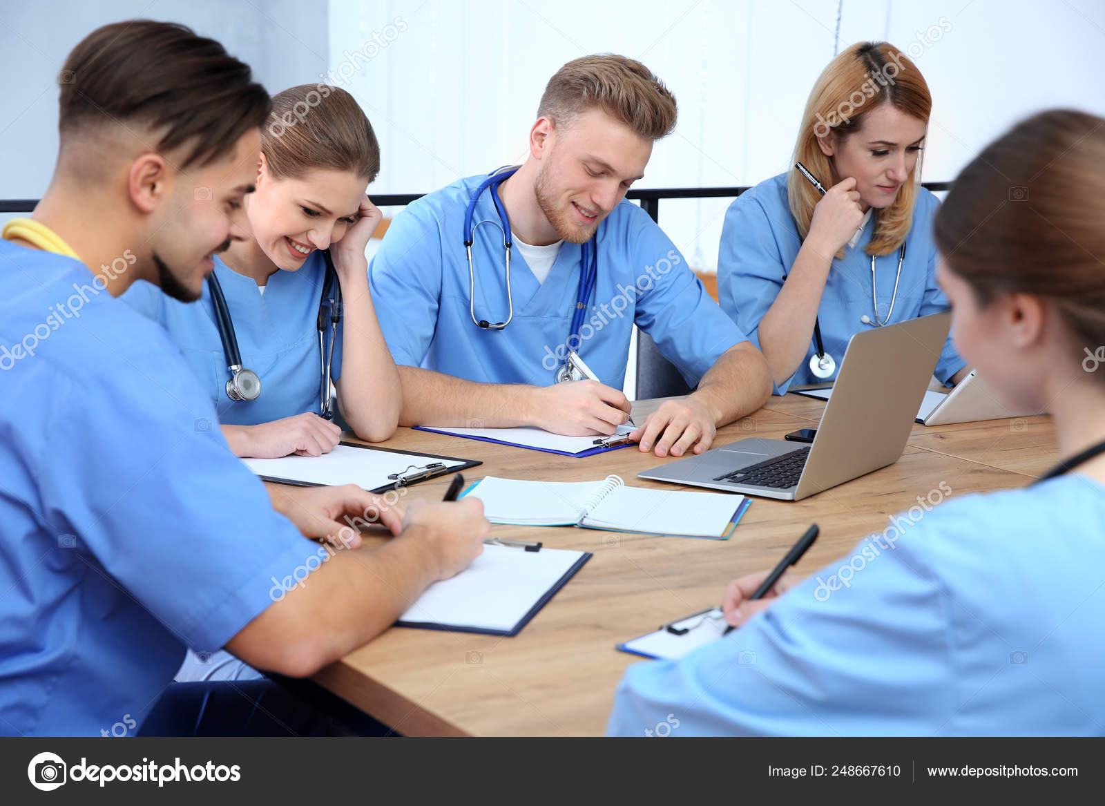 Medical School Students Studying