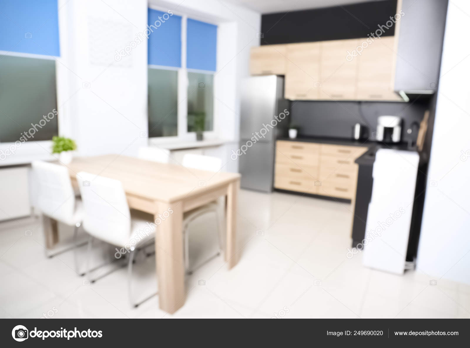 Modern toaster on table in kitchen, selective focus — Stock Photo ...
