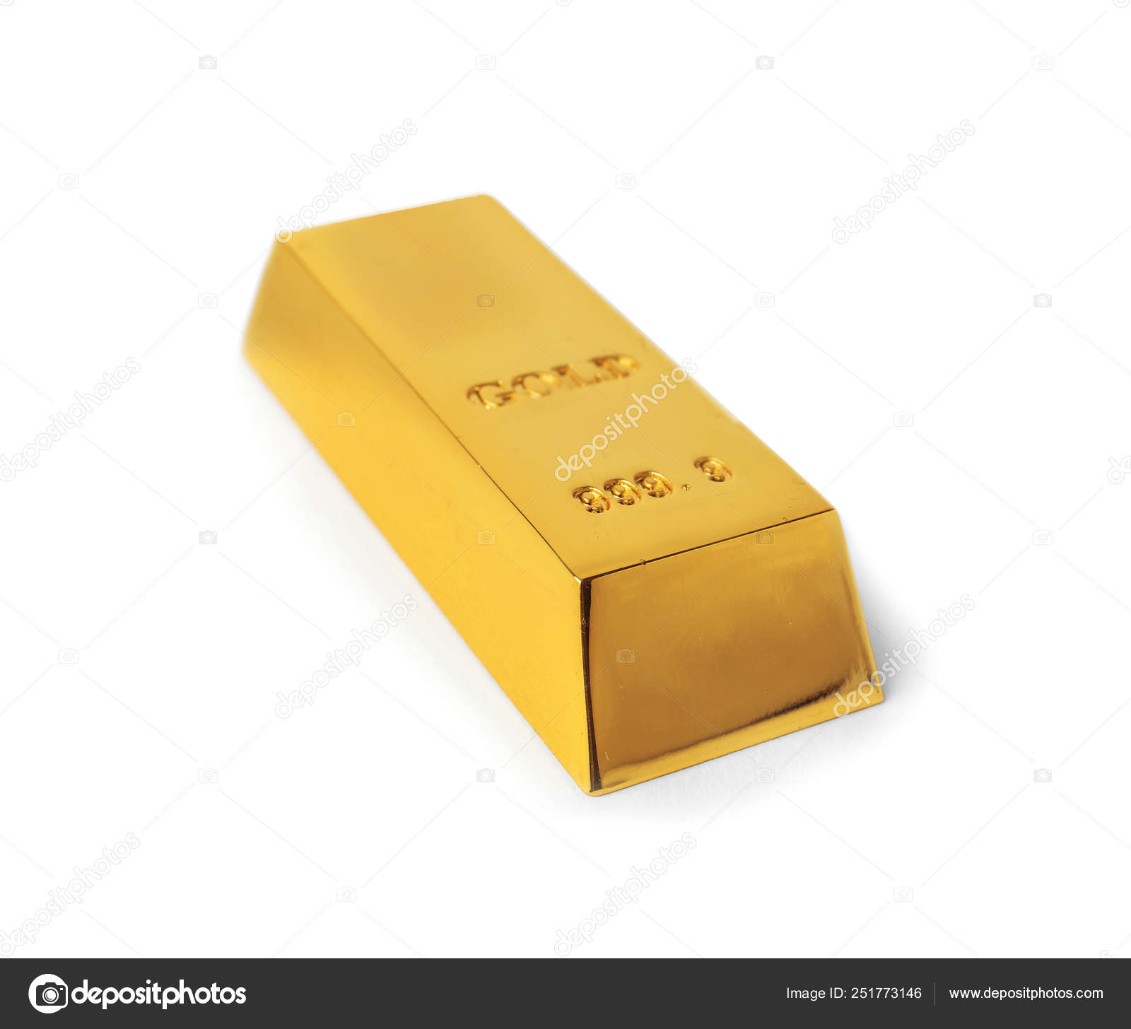 Precious shiny gold bar on white background Stock Photo by ©NewAfrica ...