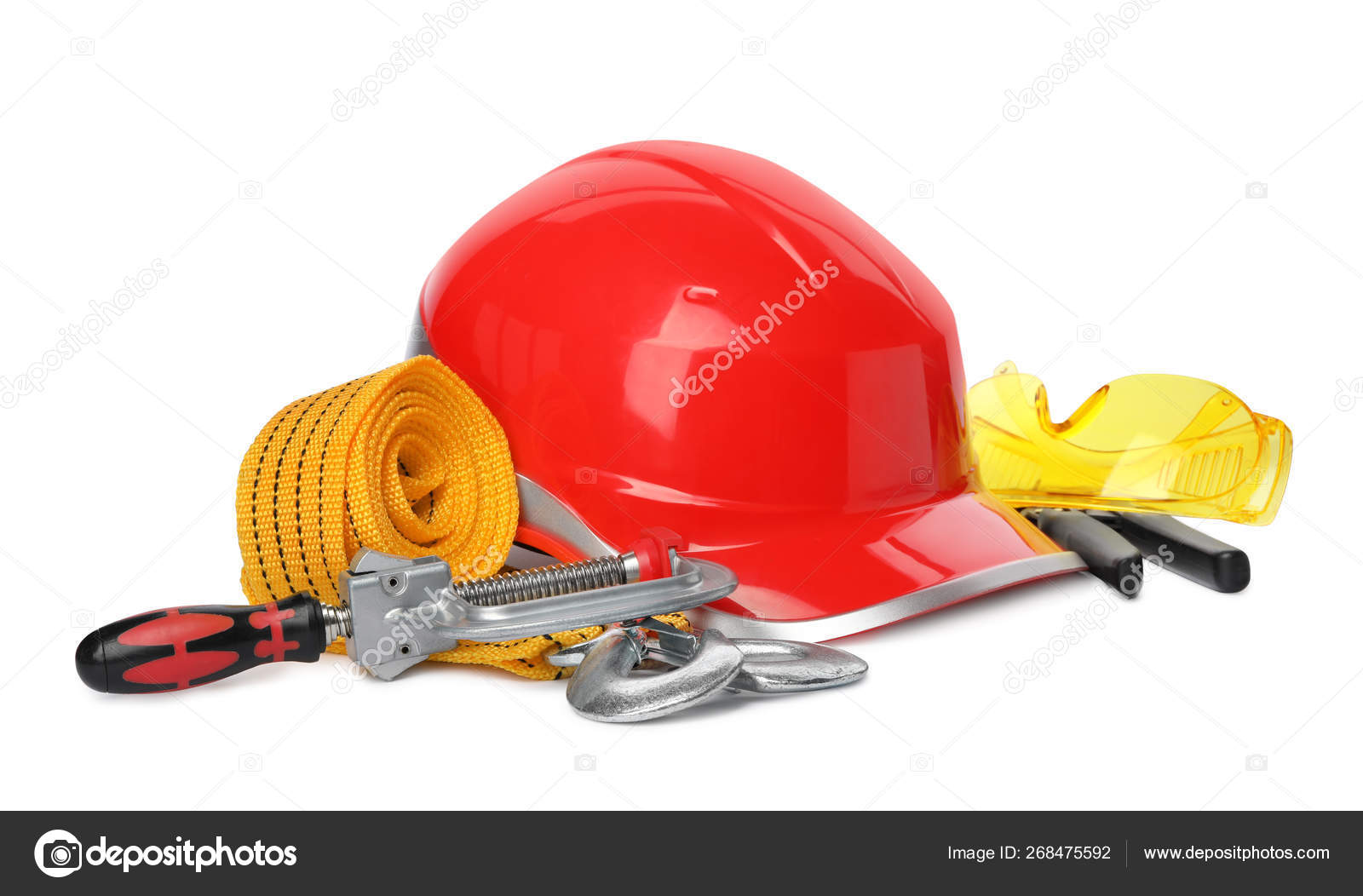 Composición con diferentes herramientas de construcción aisladas en ...