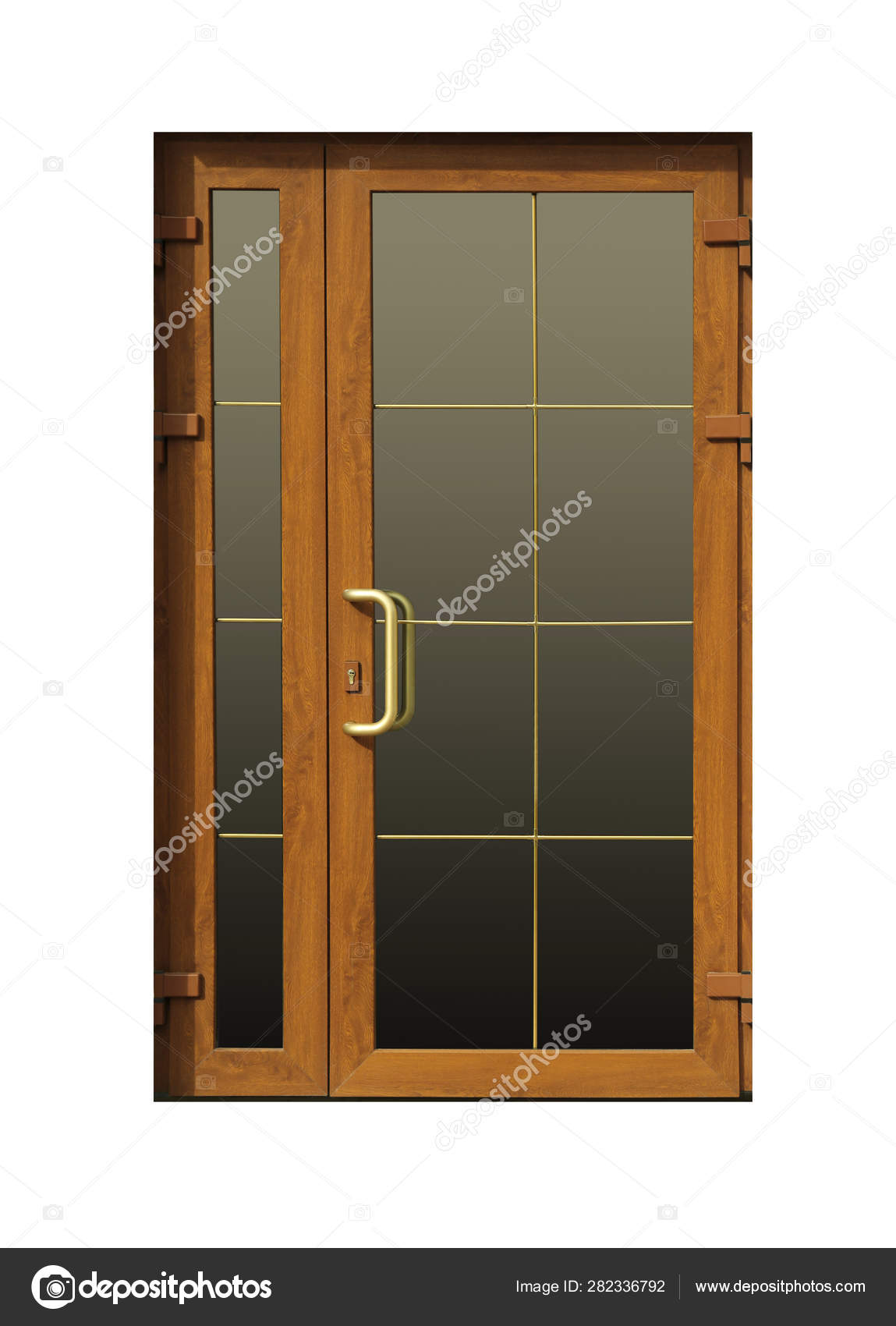 Modern external PVC door on white background — Stock Photo © NewAfrica ...