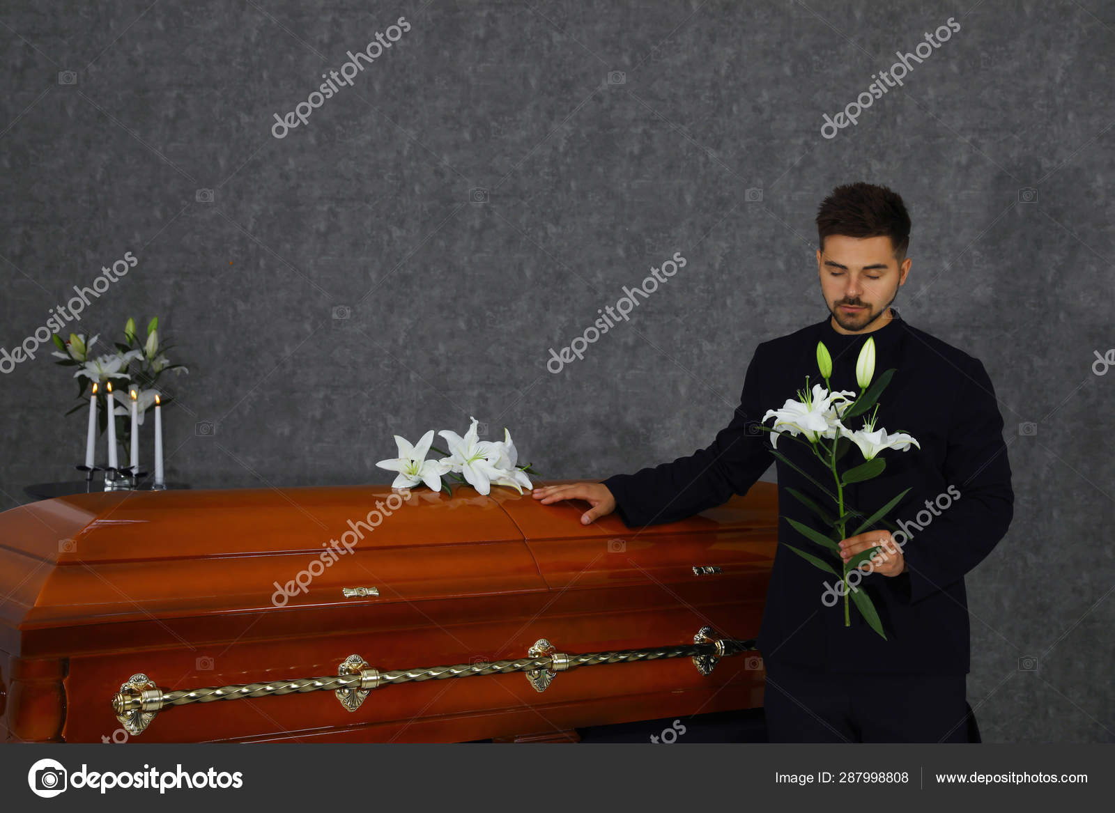 Man Funeral Casket