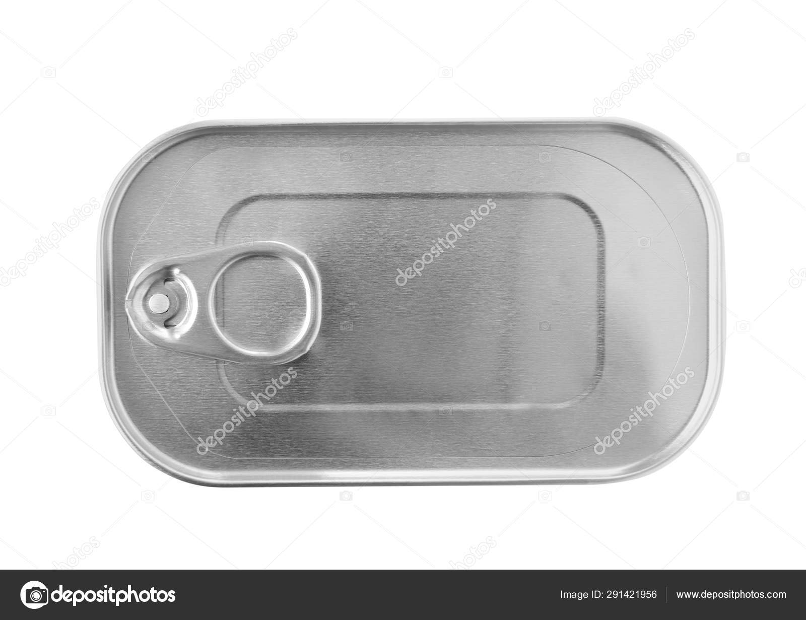 Tin can isolated on white, top view — Stock Photo © NewAfrica #291421956