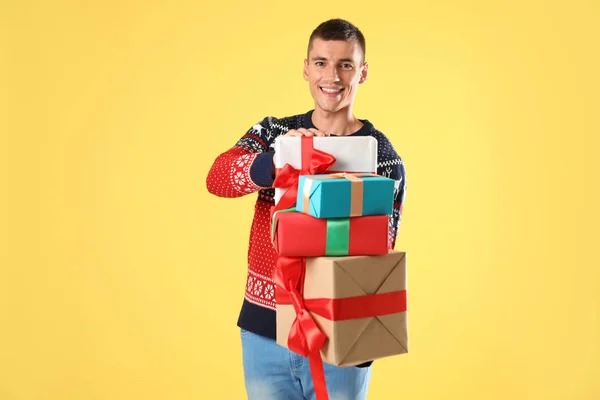 Man wrapping present Stock Photos, Royalty Free Man wrapping present ...