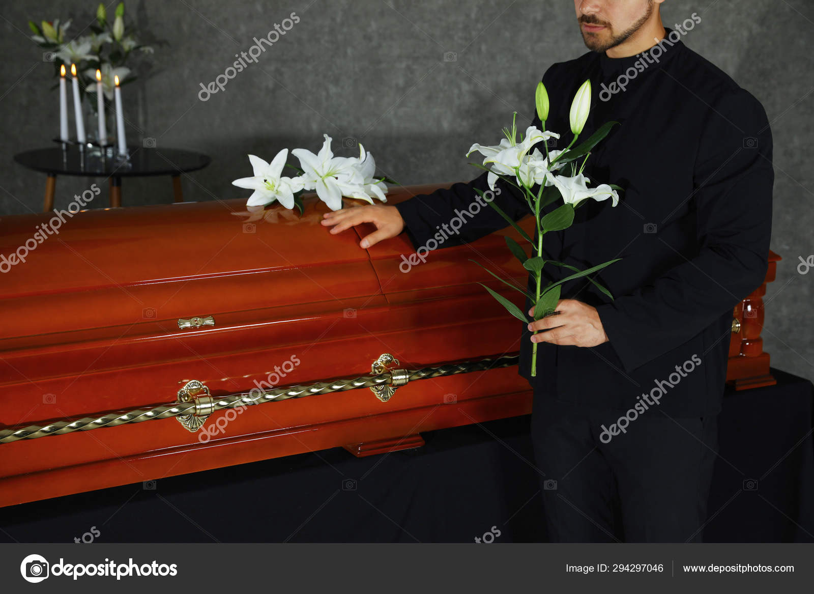 Man Funeral Casket