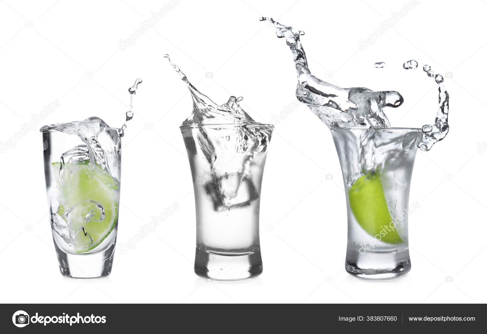 Set Shots Vodka White Background Stock Photo by ©NewAfrica 383807660