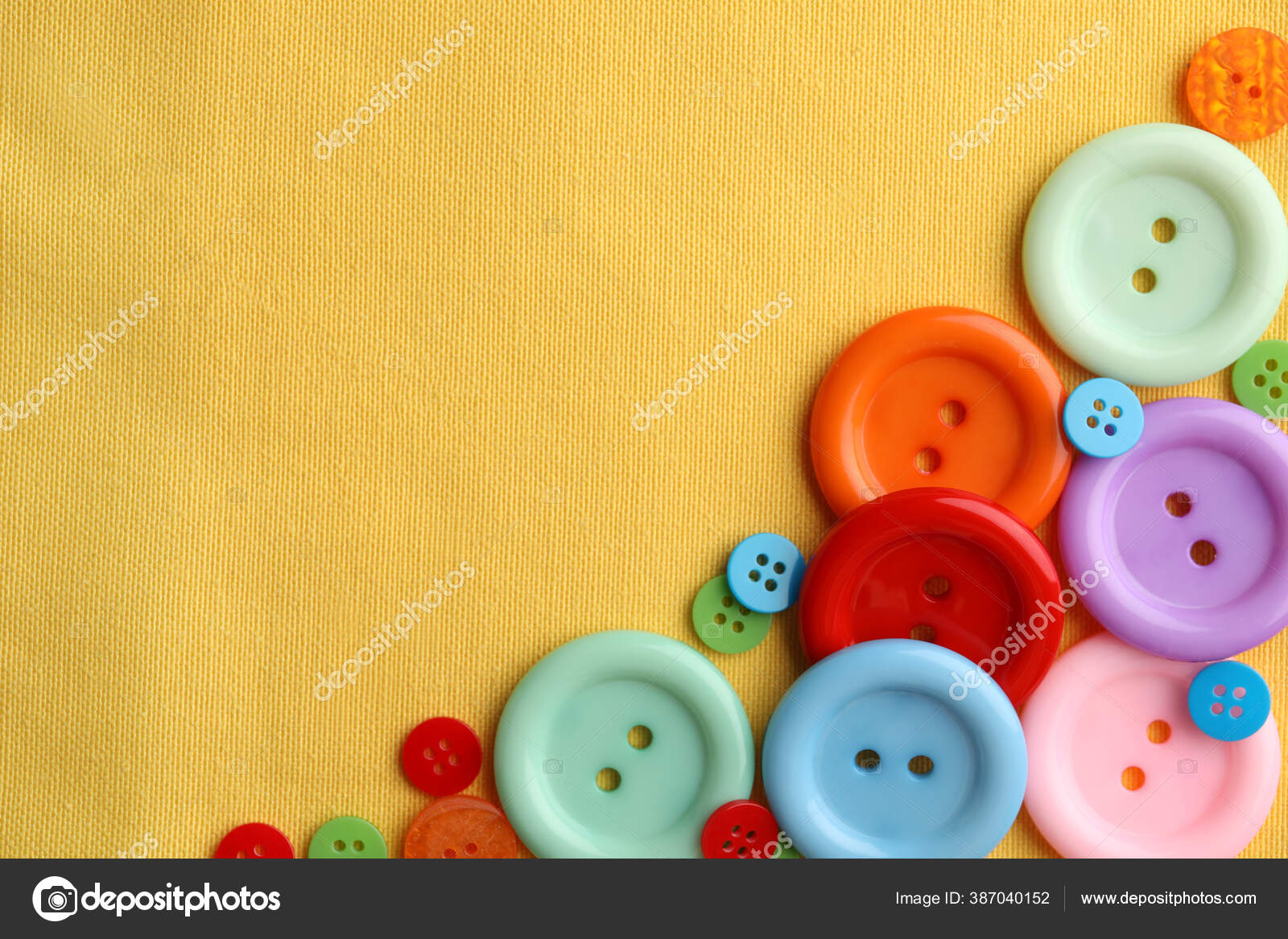 Yellow Sewing Button