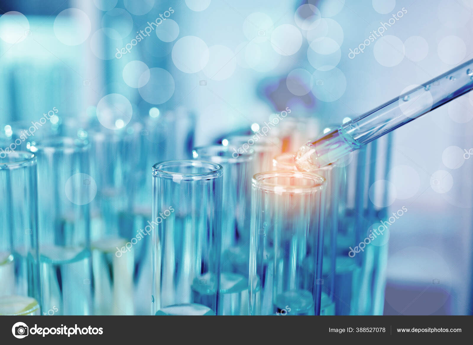 Dripping Reagent Test Tube Sample Laboratory Closeup Chemical Analysis ...