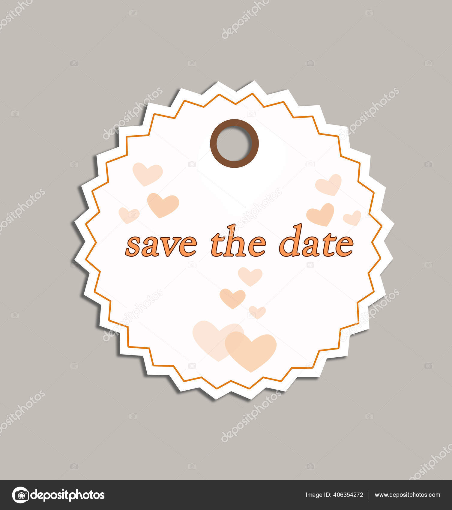 Wedding Date Tag Grey Background Top View — Stock Photo © NewAfrica ...