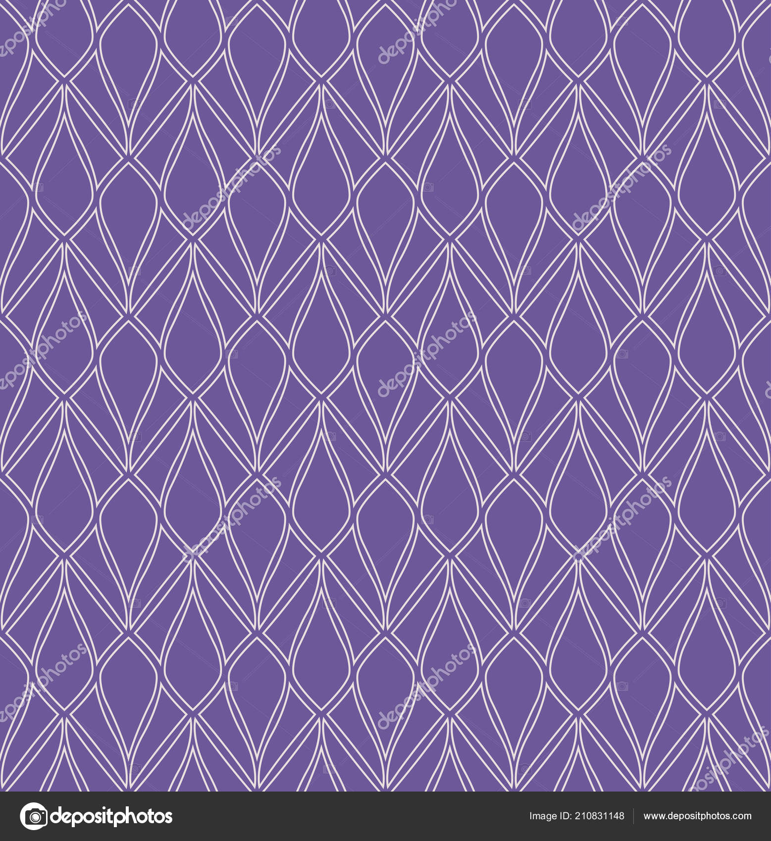 Japanese Ornamental Purple Vector Background Art Deco Seamless Pattern ...