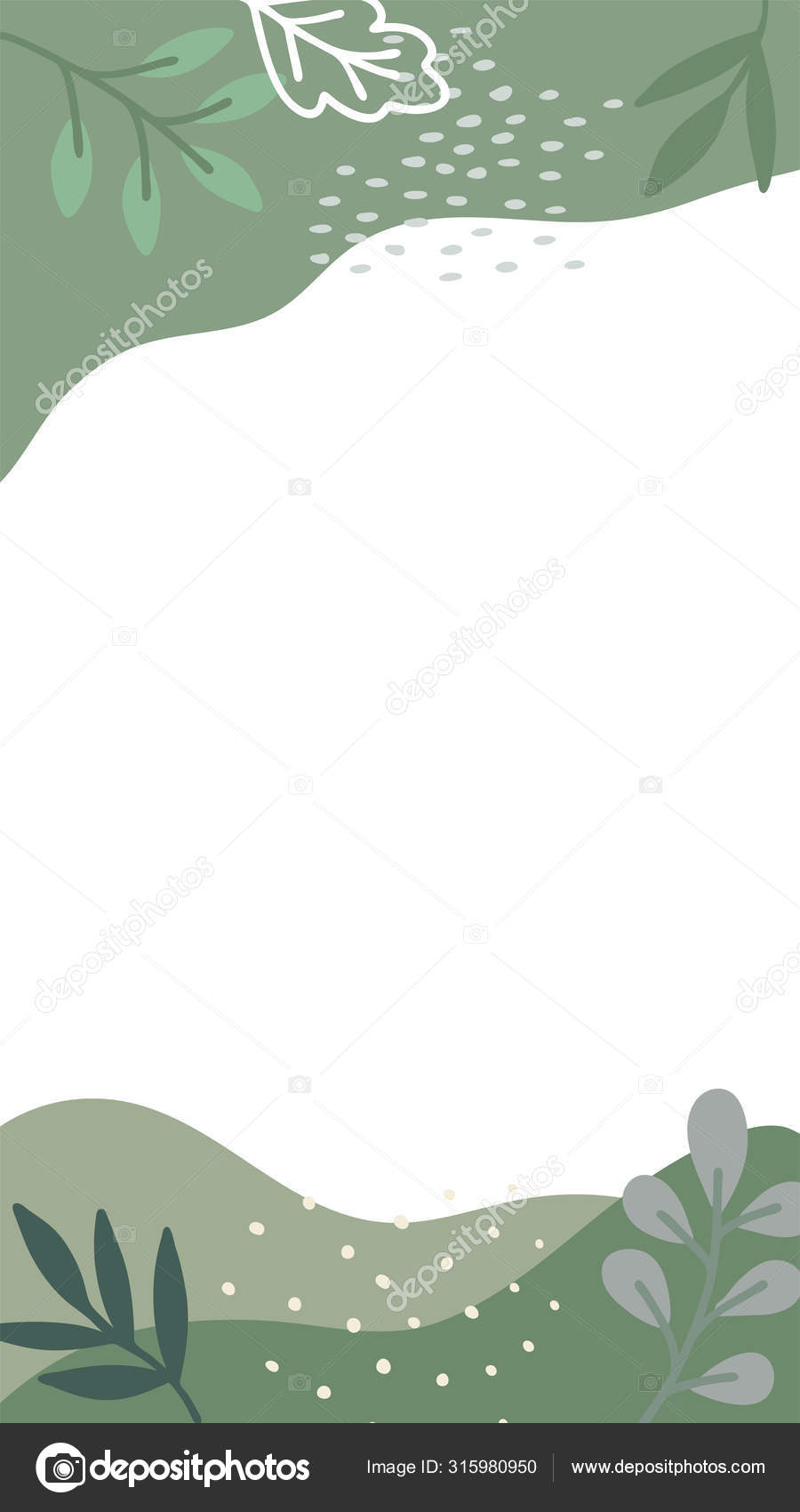 Green Leaves Sea Background Stock Vector Image by ©mangatalab #315980950