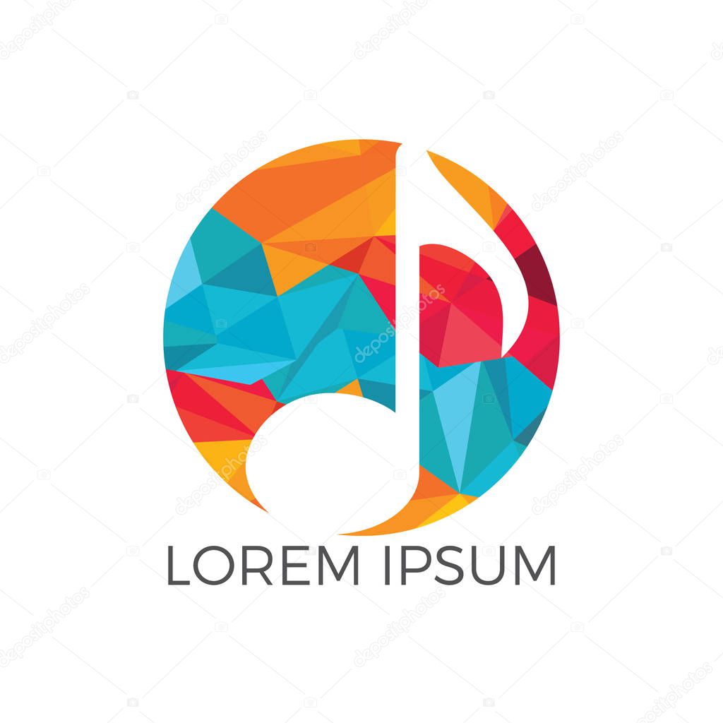 Logotipo De Nota Musical Verde Logo Musical Vector Logo Plantilla Nota