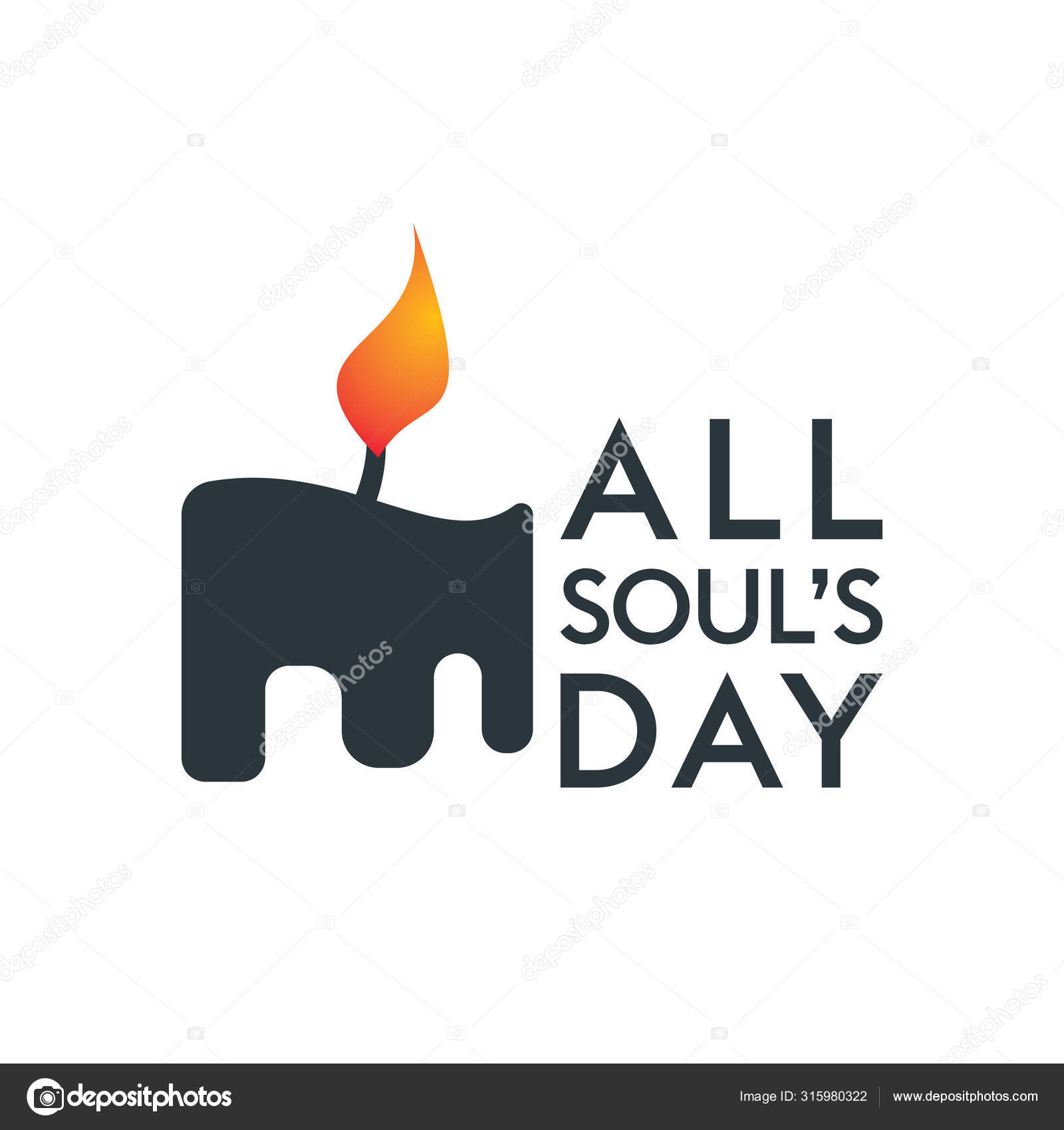 All Souls Day Type Vector Design Vector Illustration Background All ...