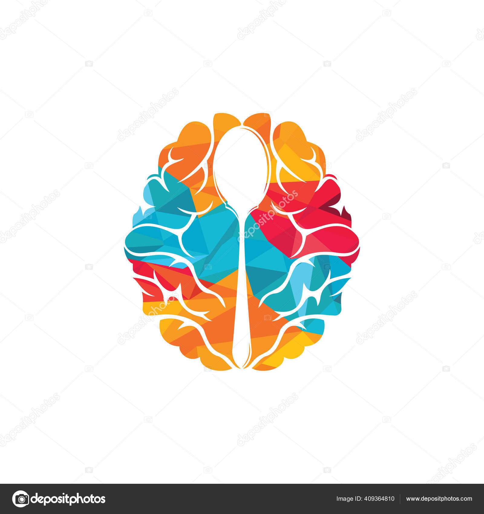 Brain Food Vector Logo Design Thing Food Logo Design Template Stock ...