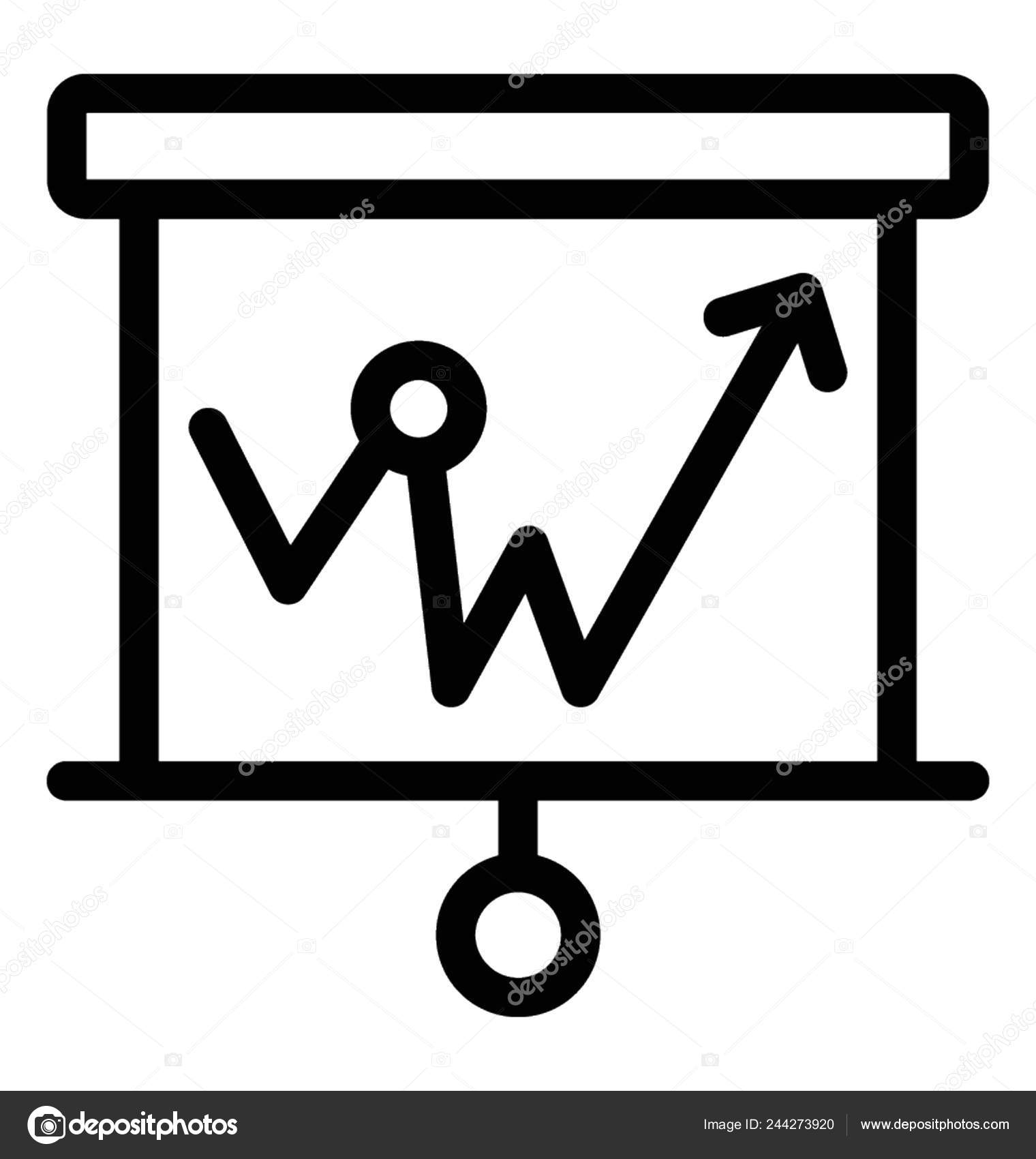 Line Graphical Presentation Icon Vector Stock Vector Image by ...
