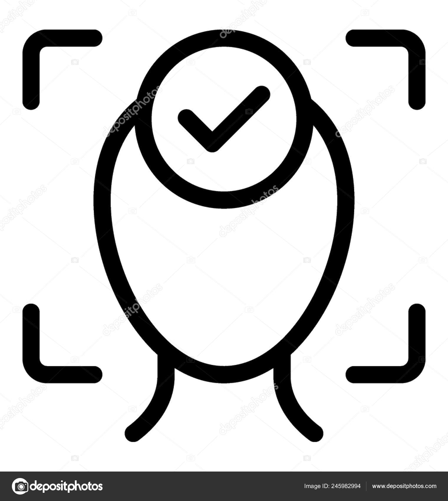 Verified Profile Icon Line Vector Stock Vector by ©vectorspoint 245982994