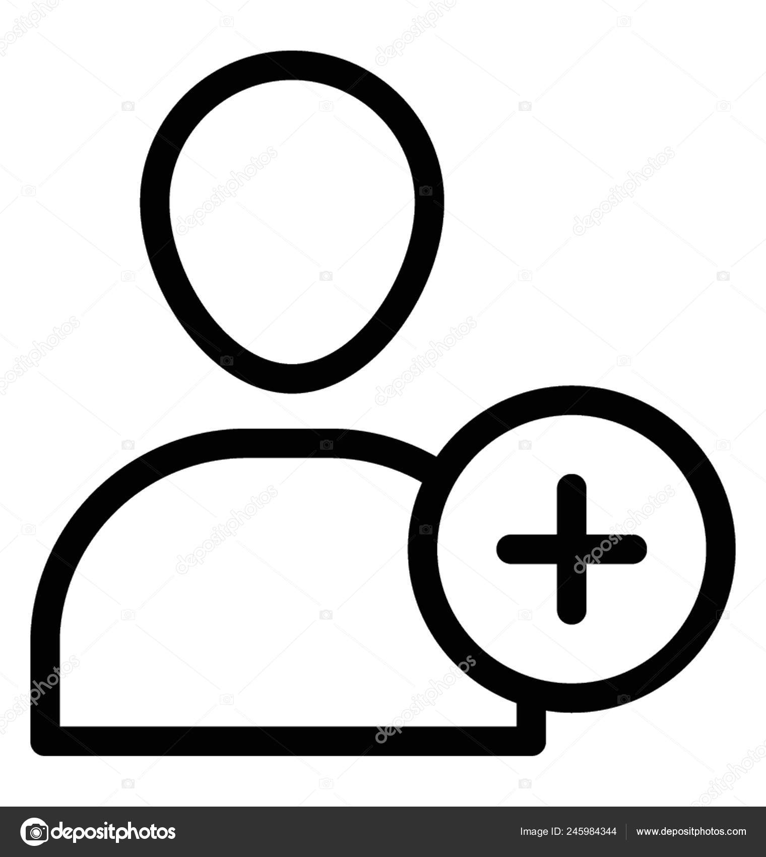 Add Person Icon Vector Line Design Stock Vector Image by ©vectorspoint ...
