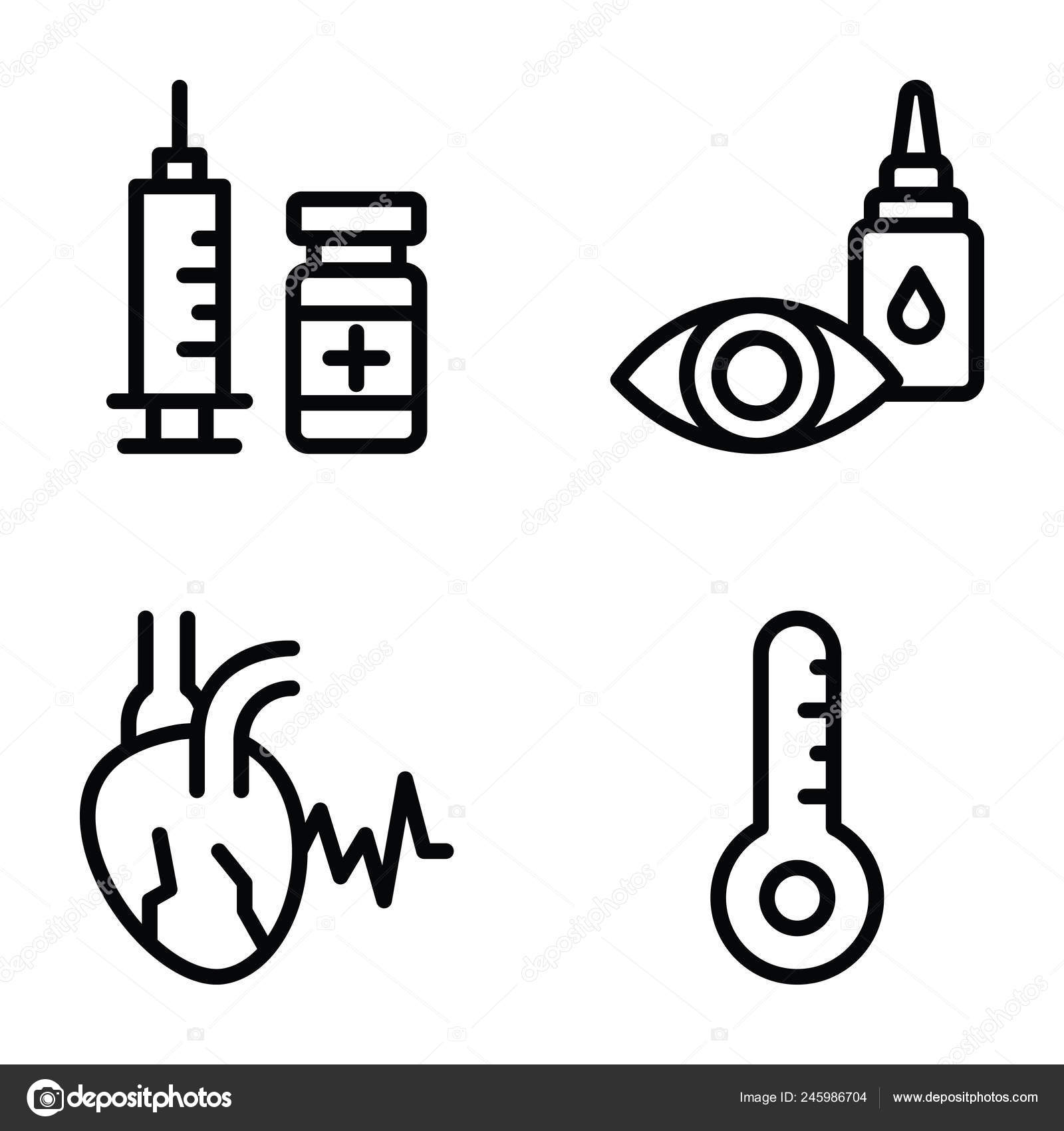Diseases Diabetes Heart Attack Icons Pack Here Having Advantageous ...