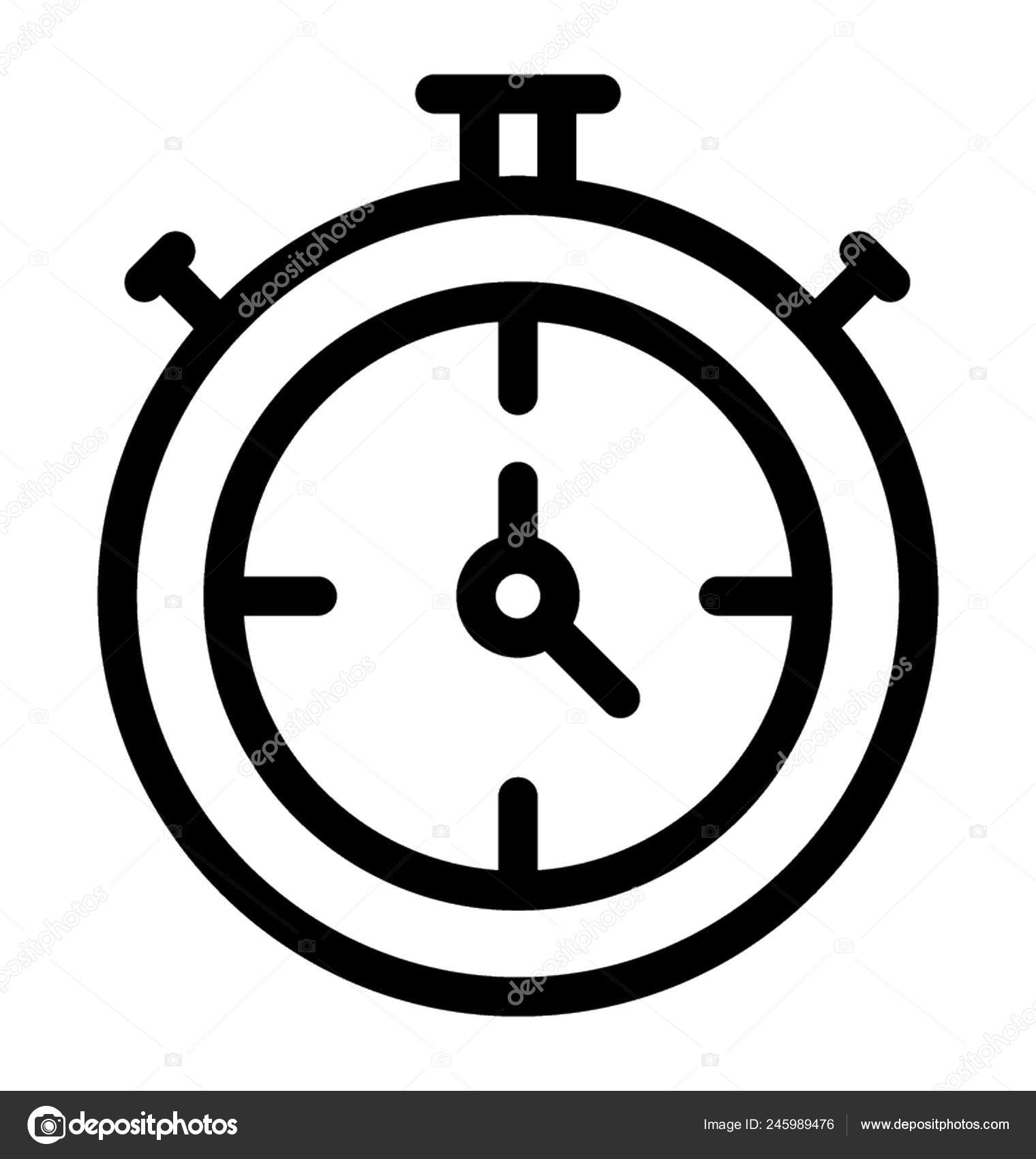 Stopwatch Icon Vector Line Design Stock Vector by ©vectorspoint 245989476