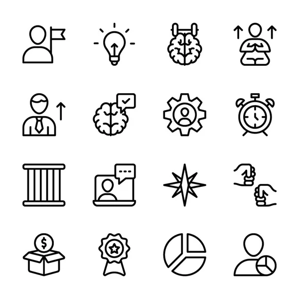 Personal Quality Employee Management Line Icons Pack Having Enchanting ...