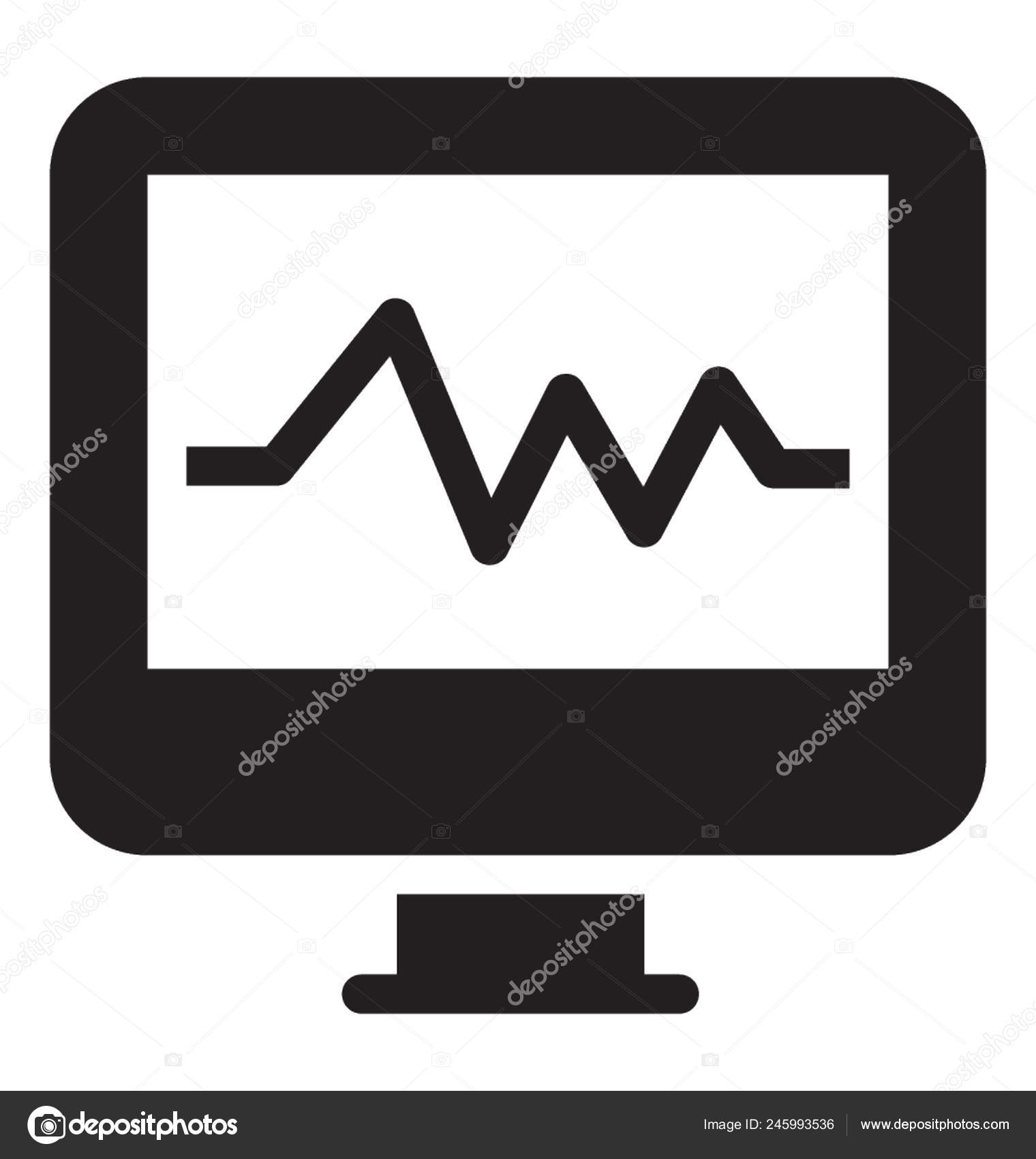Electrocardiogram Icon Solid Style Stock Vector Image by ©vectorspoint ...