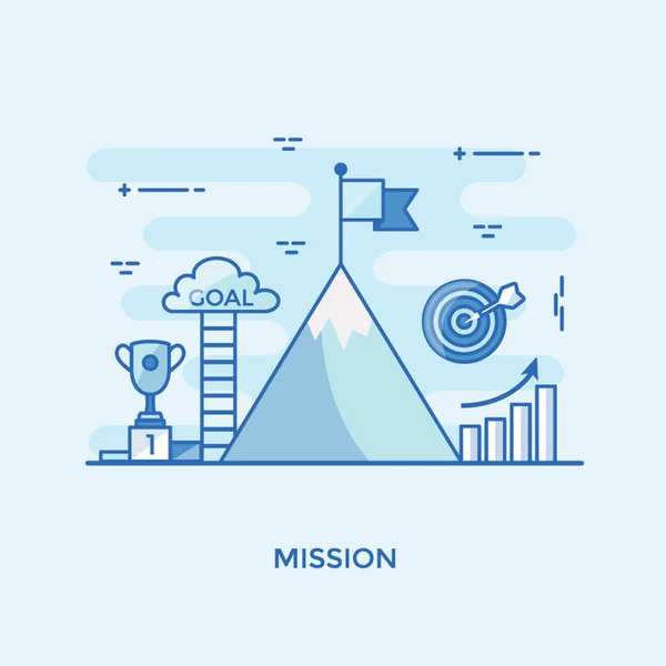 Mission Achieved Successfully Flat Vector Illustration Stock Vector ...