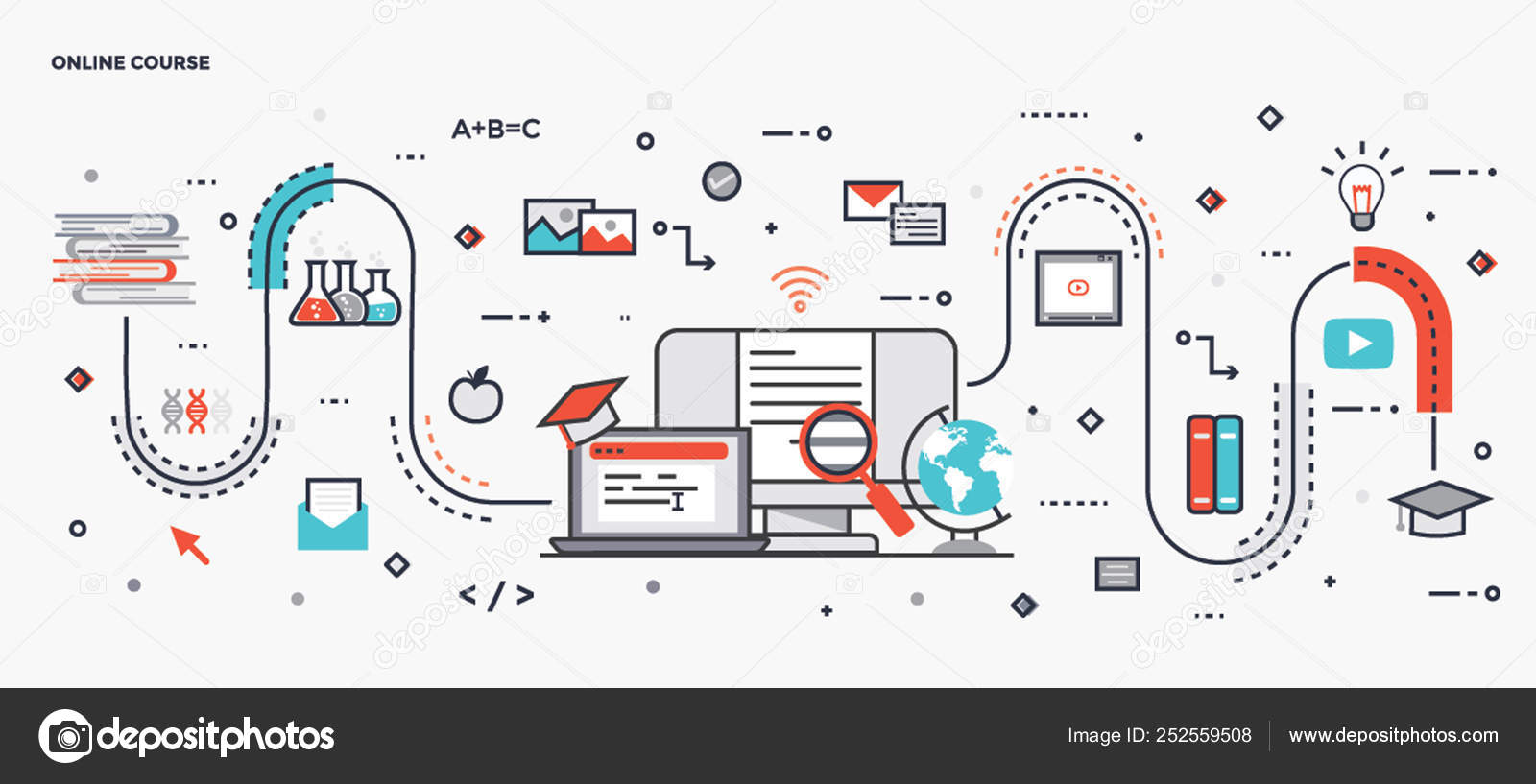 Online Course Illustration Flat Design Stock Vector by ©vectorspoint ...