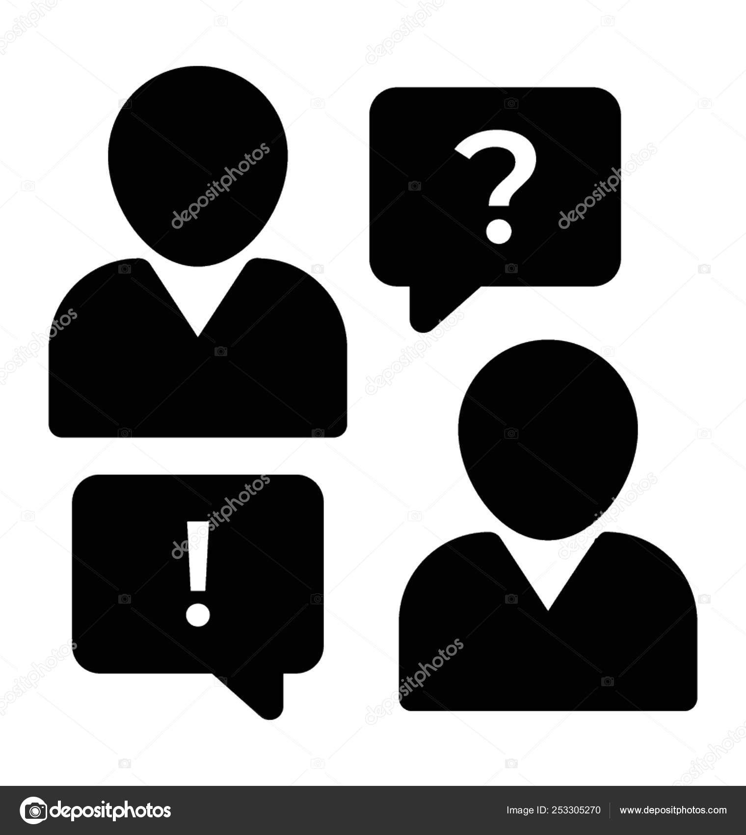 Confused Communication Icon Vector Stock Vector by ©vectorspoint 253305270