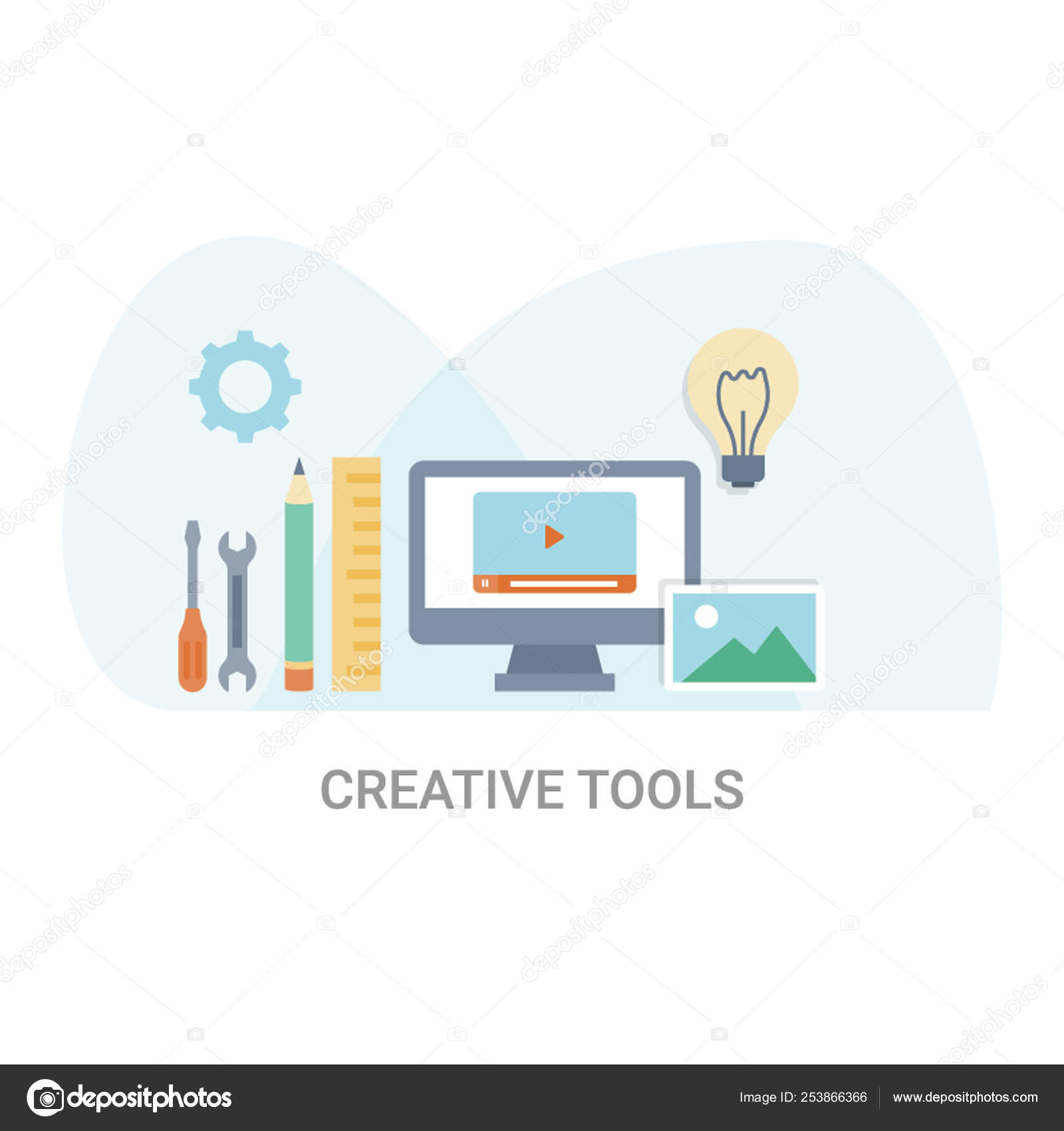 Creative Tool Flat Vector Illustration Concept Stock Vector by ...