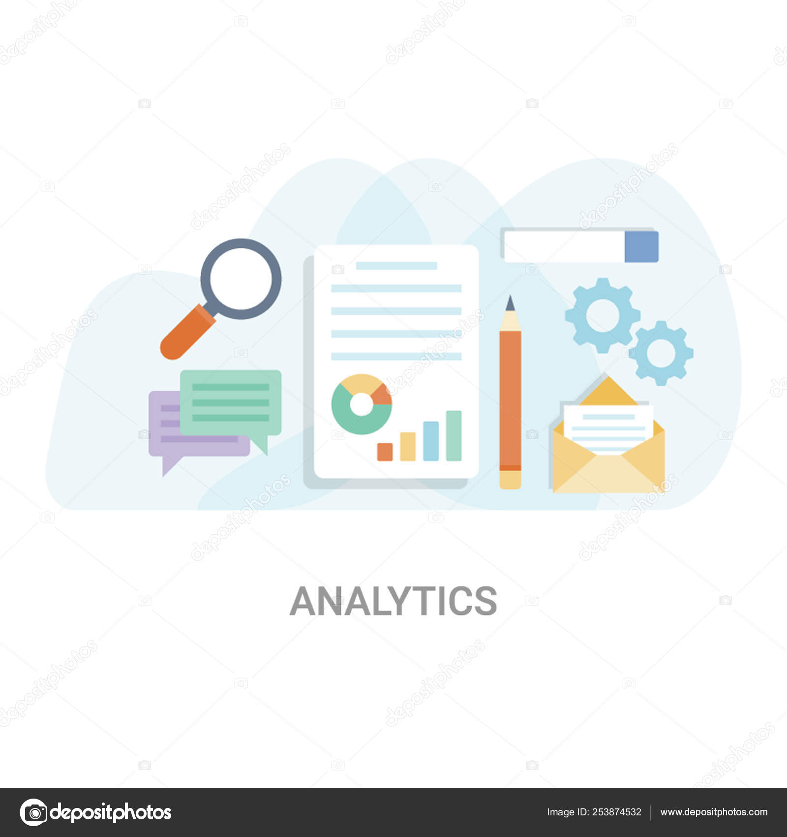 Illustration Concept Business Analysis Flat Vector — Stock Vector ...