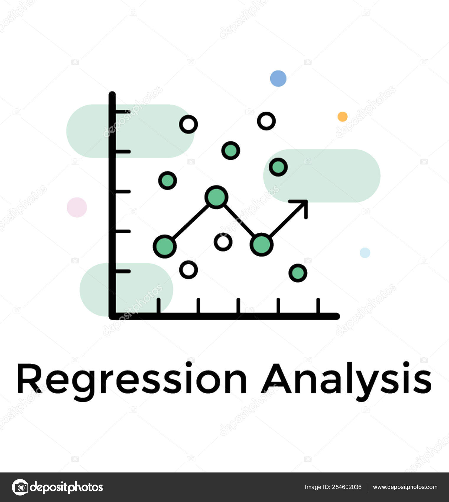 Regression Analysis Flat Vector Design Stock Vector by ©vectorspoint ...
