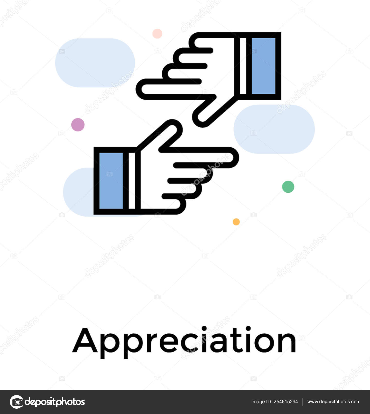 Símbolo Apreciación Aislado Sobre Fondo Blanco Vector de stock por ...