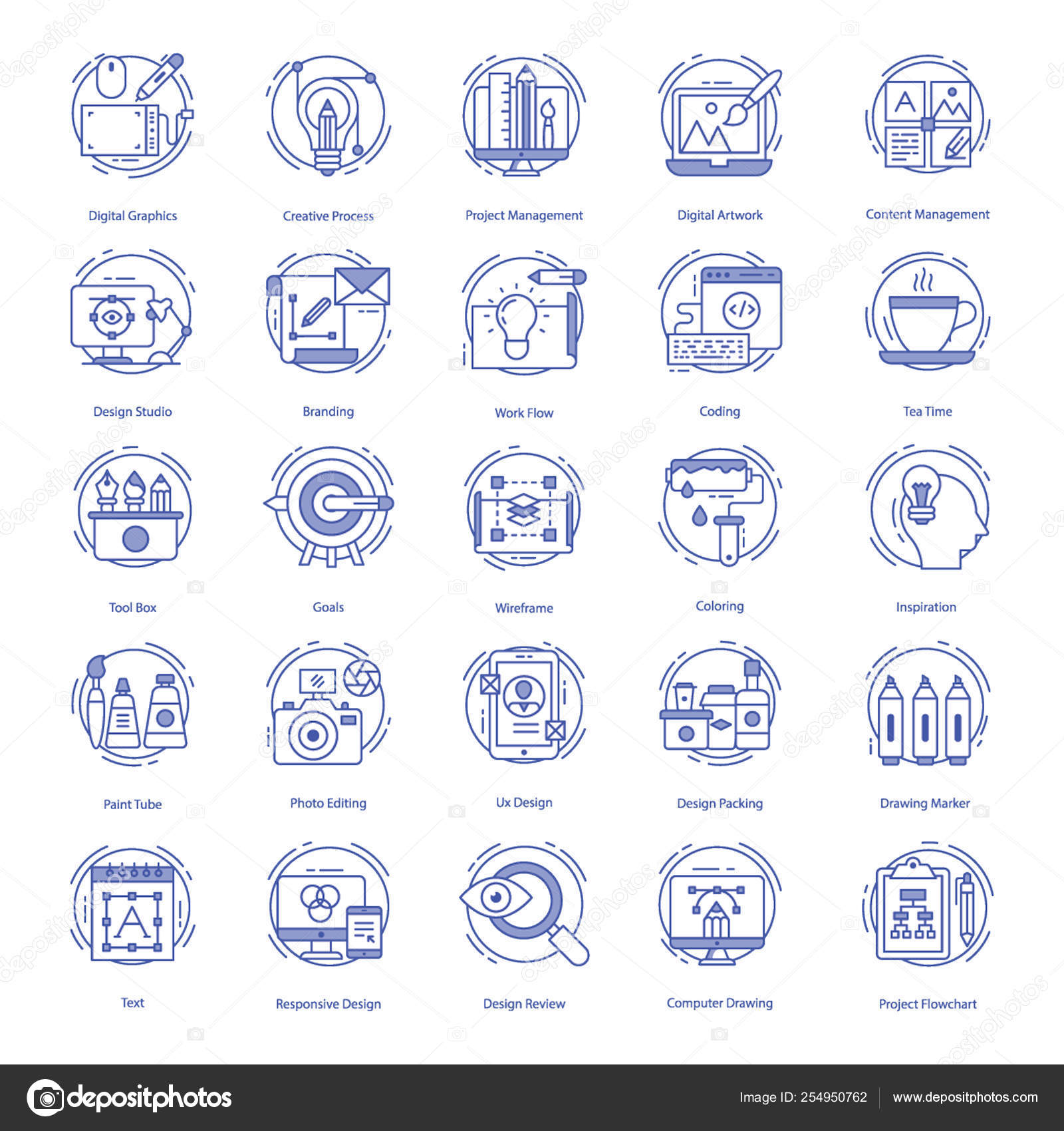Here Pack Web Designing Icons Fix Modify Amazing Icons See Stock Vector ...
