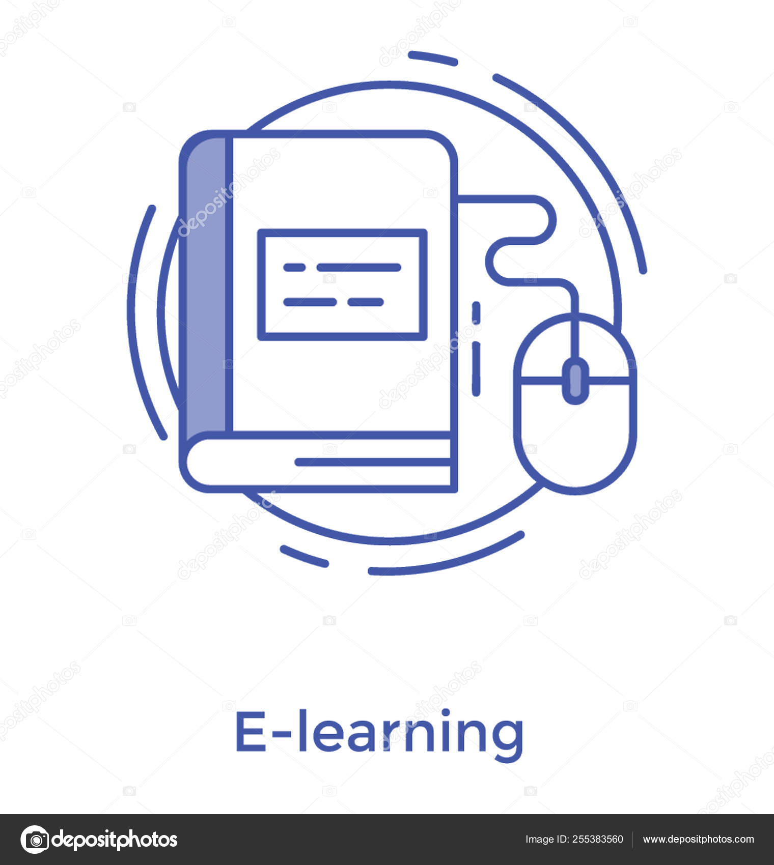 Learning Line Design Vector Stock Vector by ©vectorspoint 255383560
