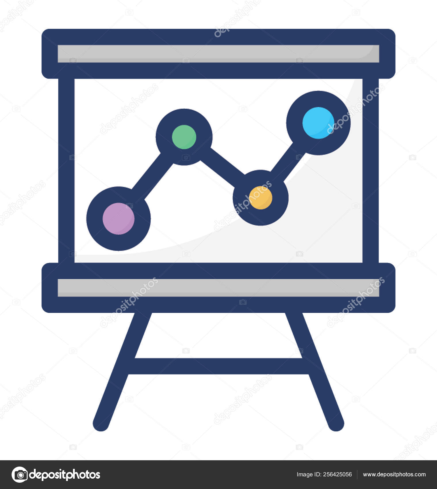 Project Analysis Flat Icon Business Presentation Stock Vector by ...