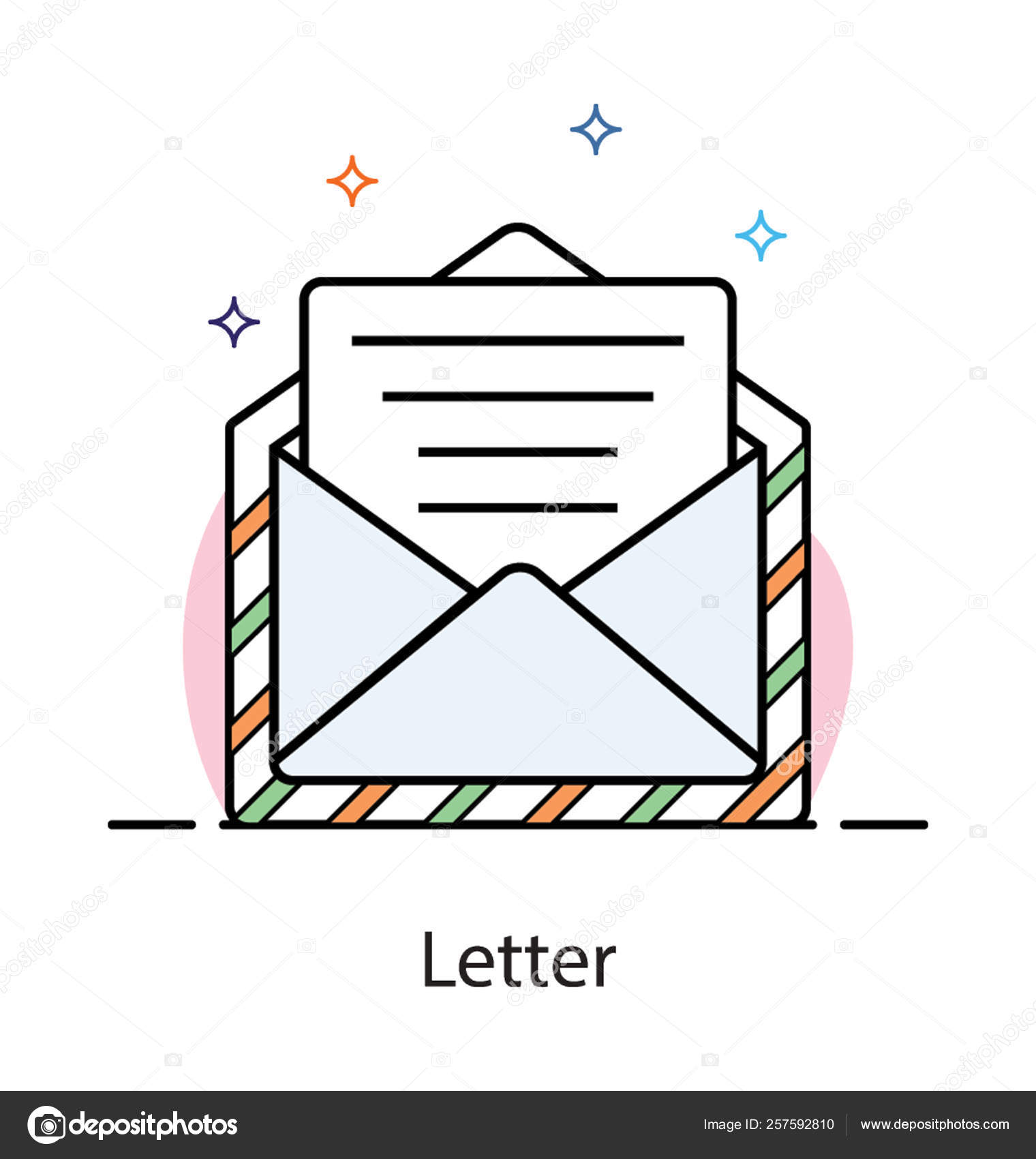 Business Email Icon Isolated White Background Stock Vector Image by ...