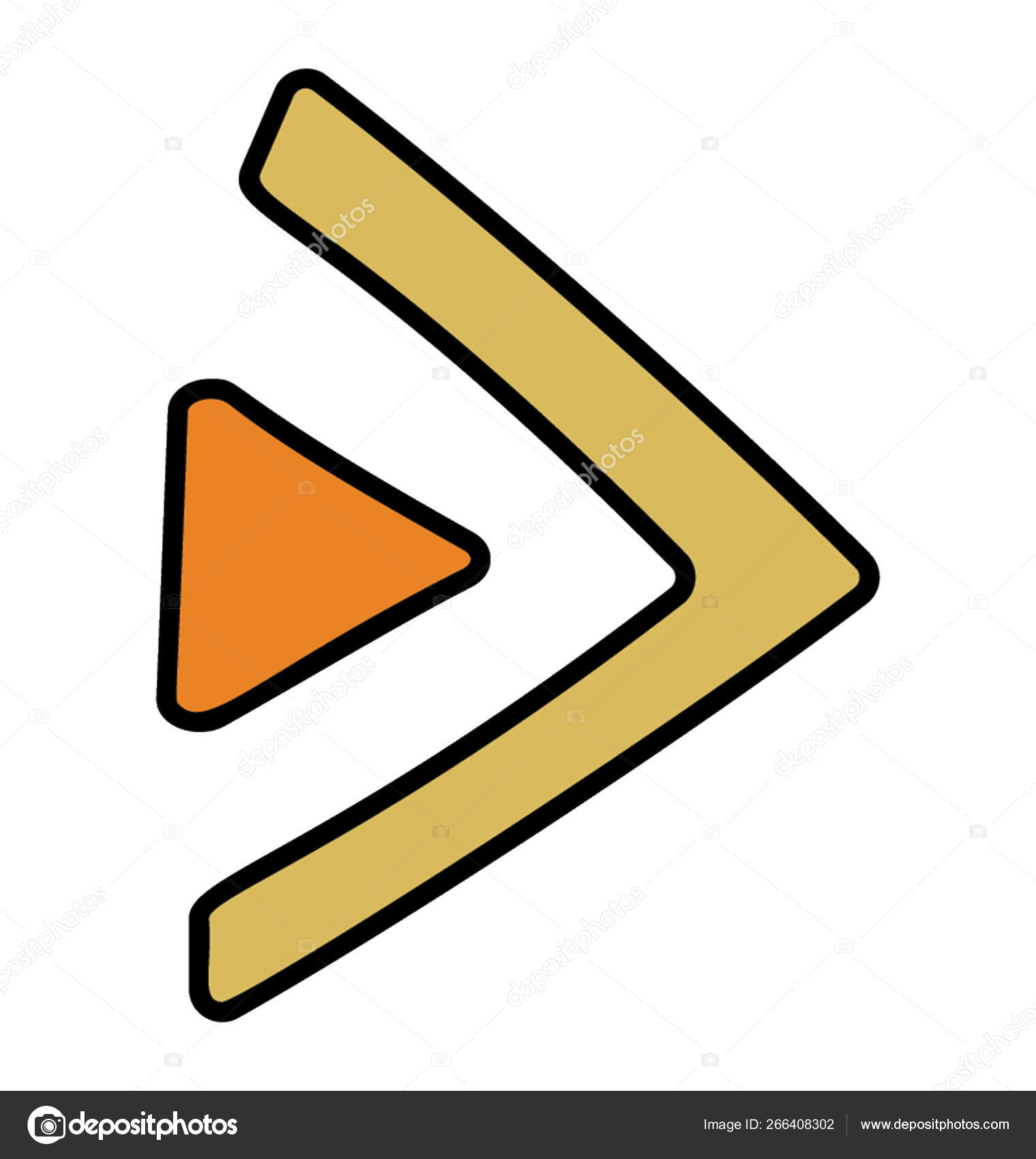 Doodle icon of fast forward arrow Stock Vector by ©vectorspoint 266408302