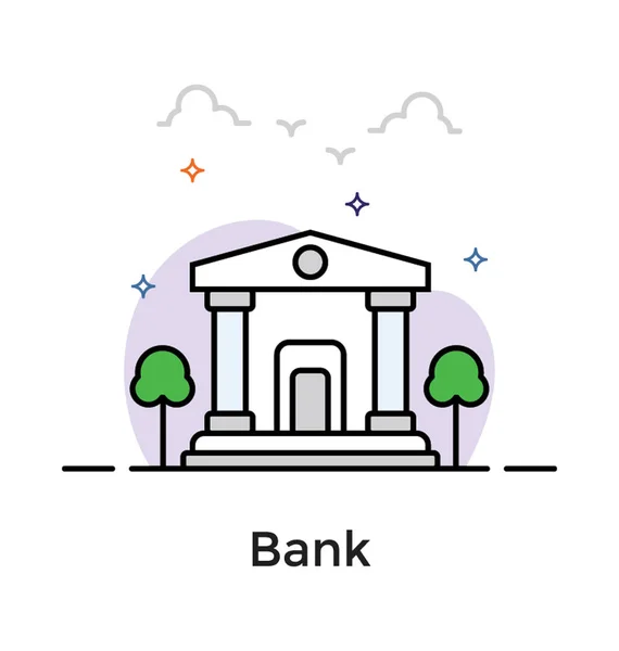 Bank Icon Flat Design Stock Vector by ©vectorspoint 307005990
