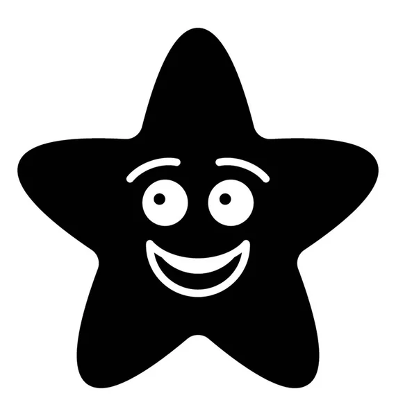 Smiley Star Black And White Clipart