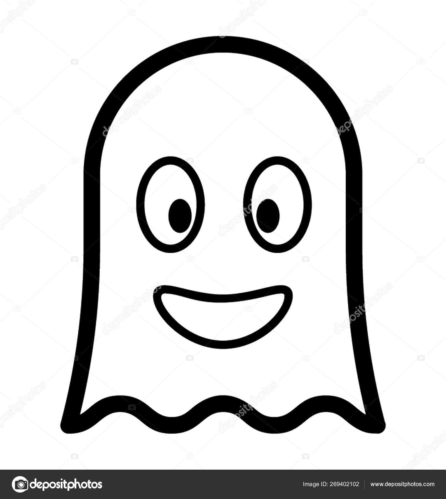 Smiley Ghost Emoji Stock Vector by ©vectorspoint 269402102