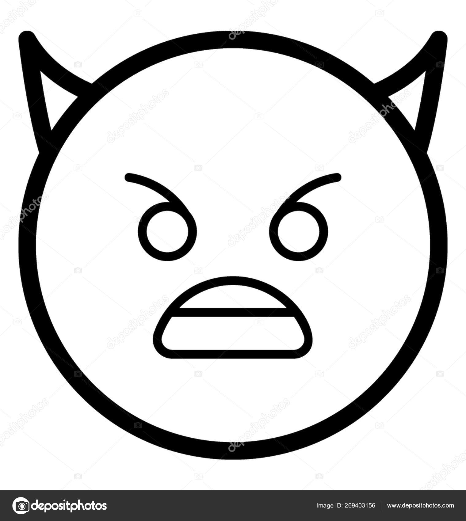 Angry Devil Face