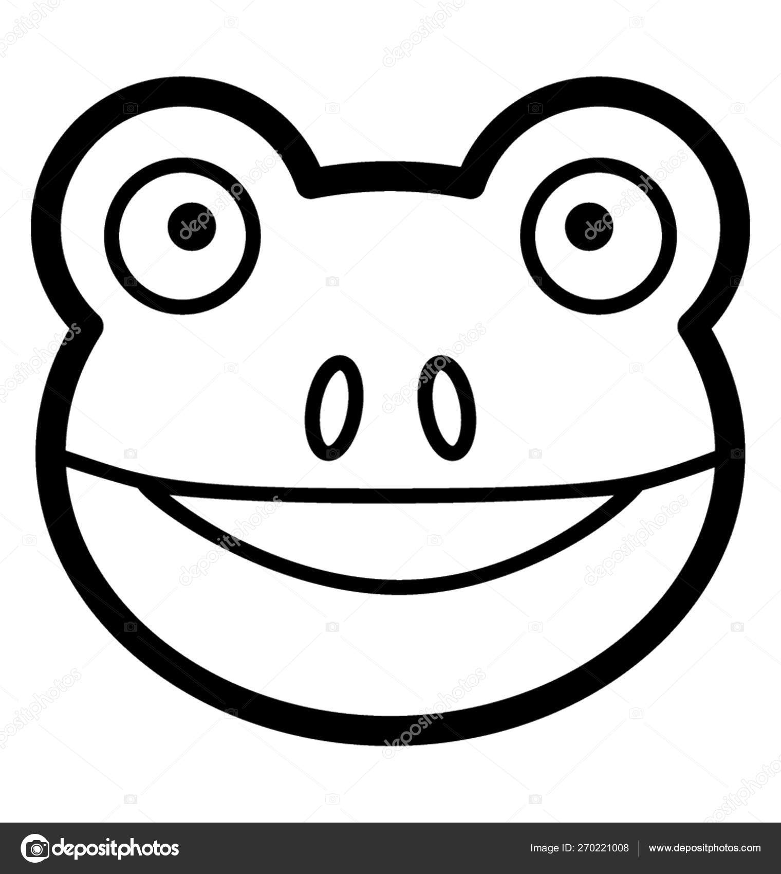Cara de rana de dibujos animados Vector de stock #270221008 de ...