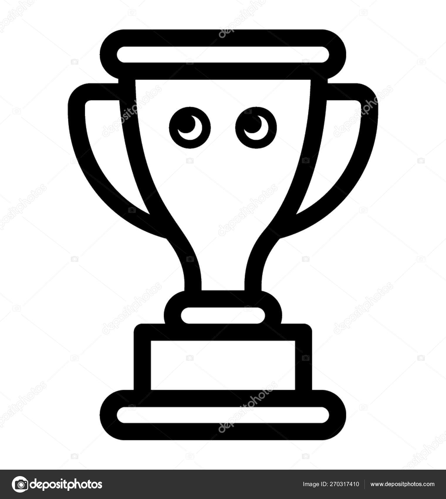 Smiley Winner Trophy Stock Vector by ©vectorspoint 270317410