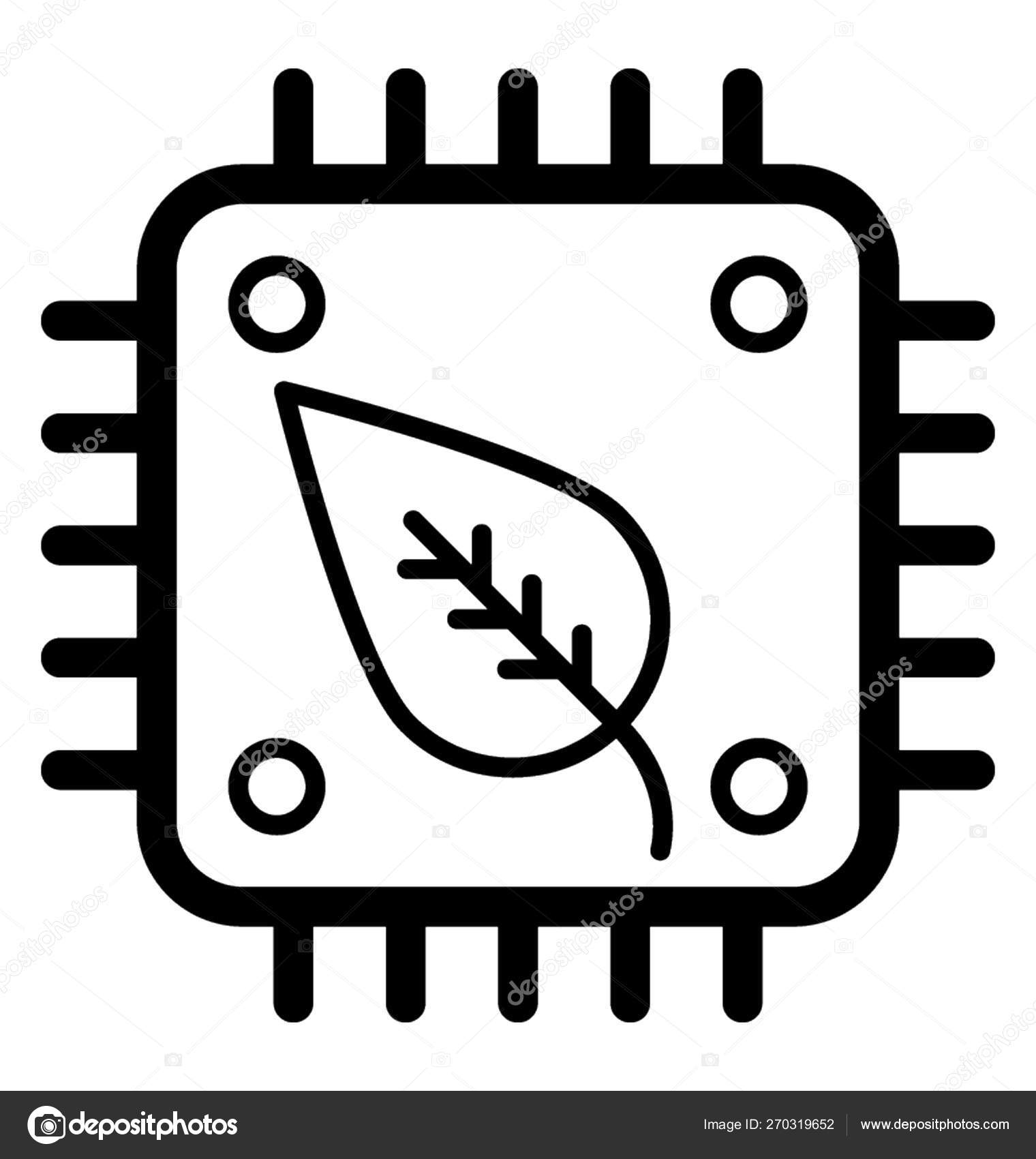 Microprocesador Eco Emoticon Vector de stock #270319652 de ©vectorspoint