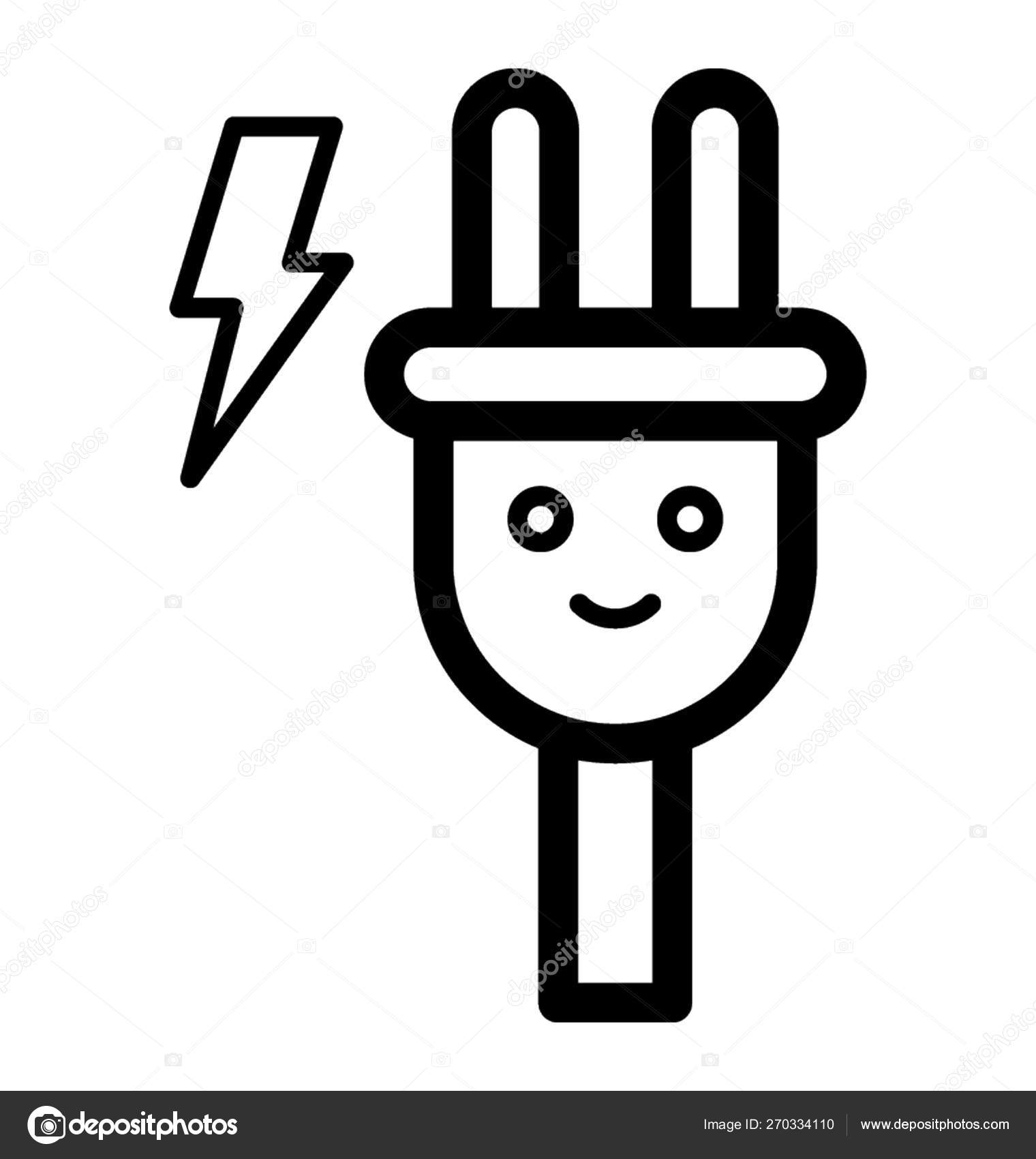 Power Plug Emoji Stock Vector by ©vectorspoint 270334110