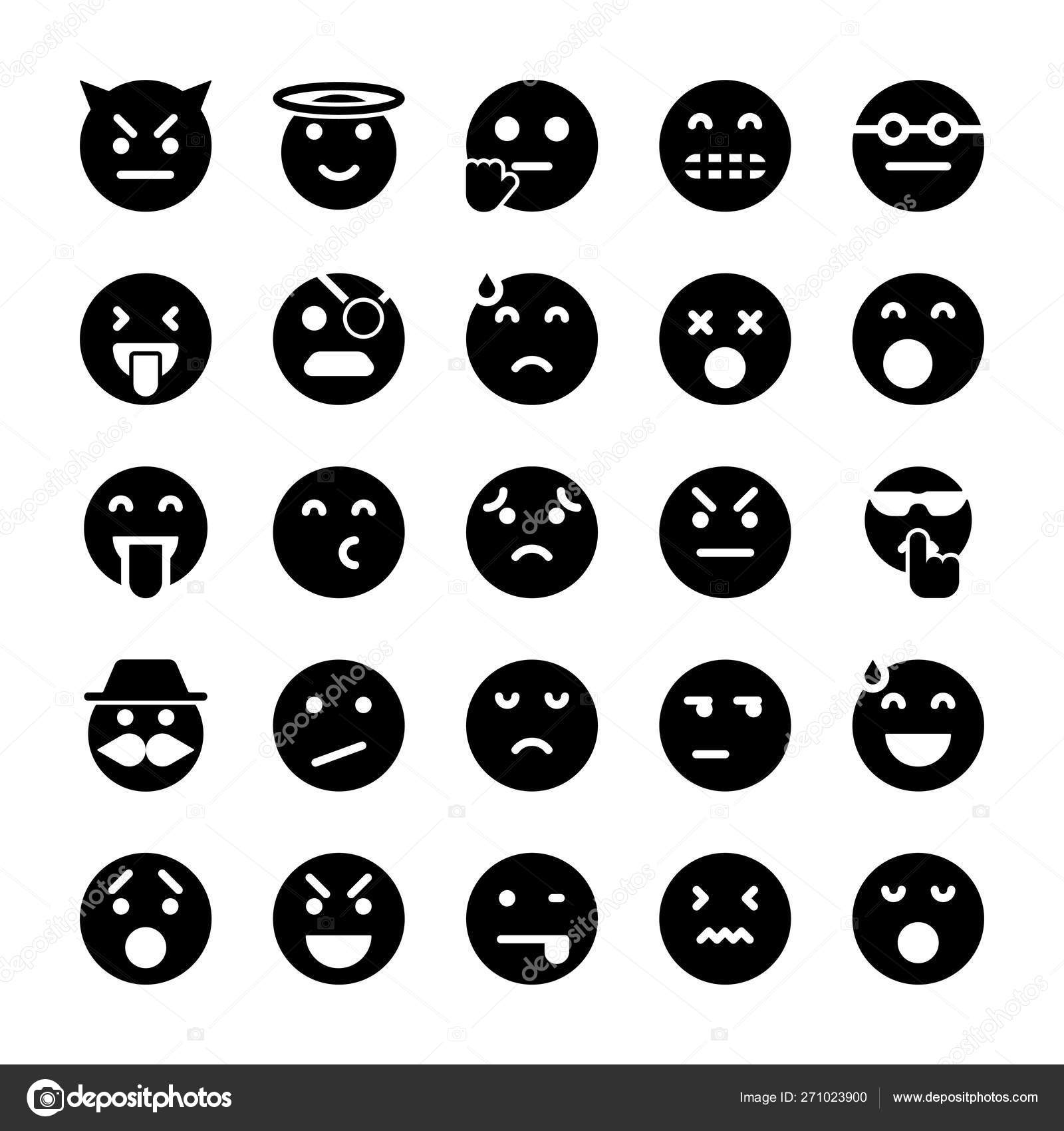 Emoticons Icons Collection Stock Vector Image by ©vectorspoint #271023900