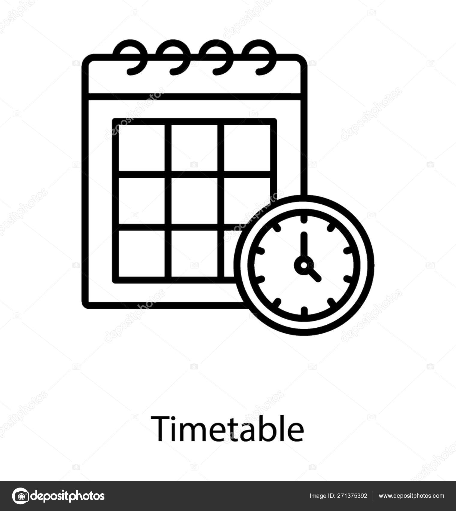 Time Table Vector Stock Vector Image by ©vectorspoint #271375392